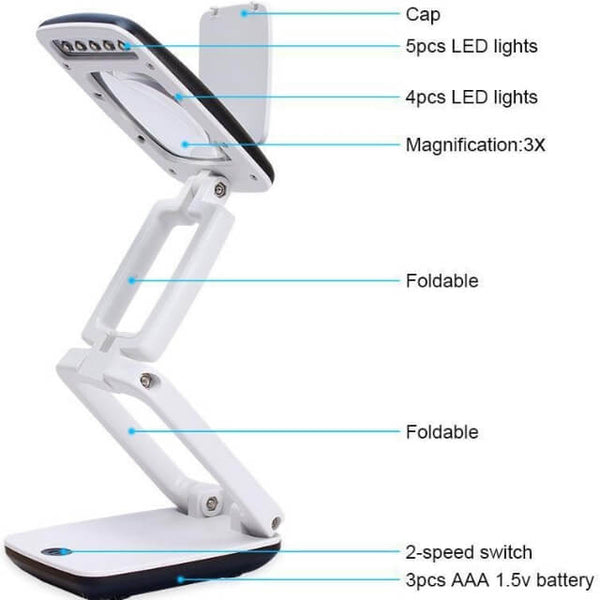 Foldable 3X Magnifier LED - perfect for Diamond Painting – Colorelaxation